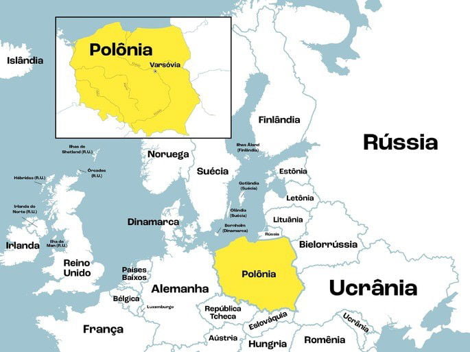 Polonia: mapa, capital e características gerais - Blog Toda Matéria